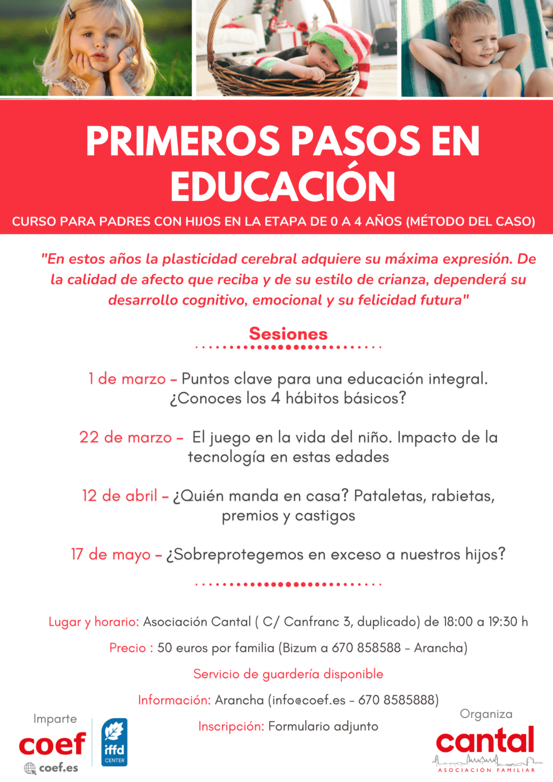 «Primeros Pasos» – Asociación Cantal | Asociación COEF